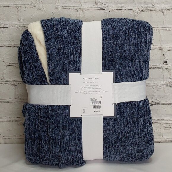 Charter Club | Bedding | Charter Club Chenille Cozy Reversible Throw ...